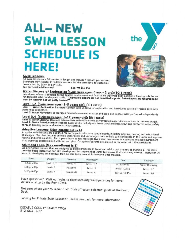 Swim Lessons at the YMCA – WTRE Radio