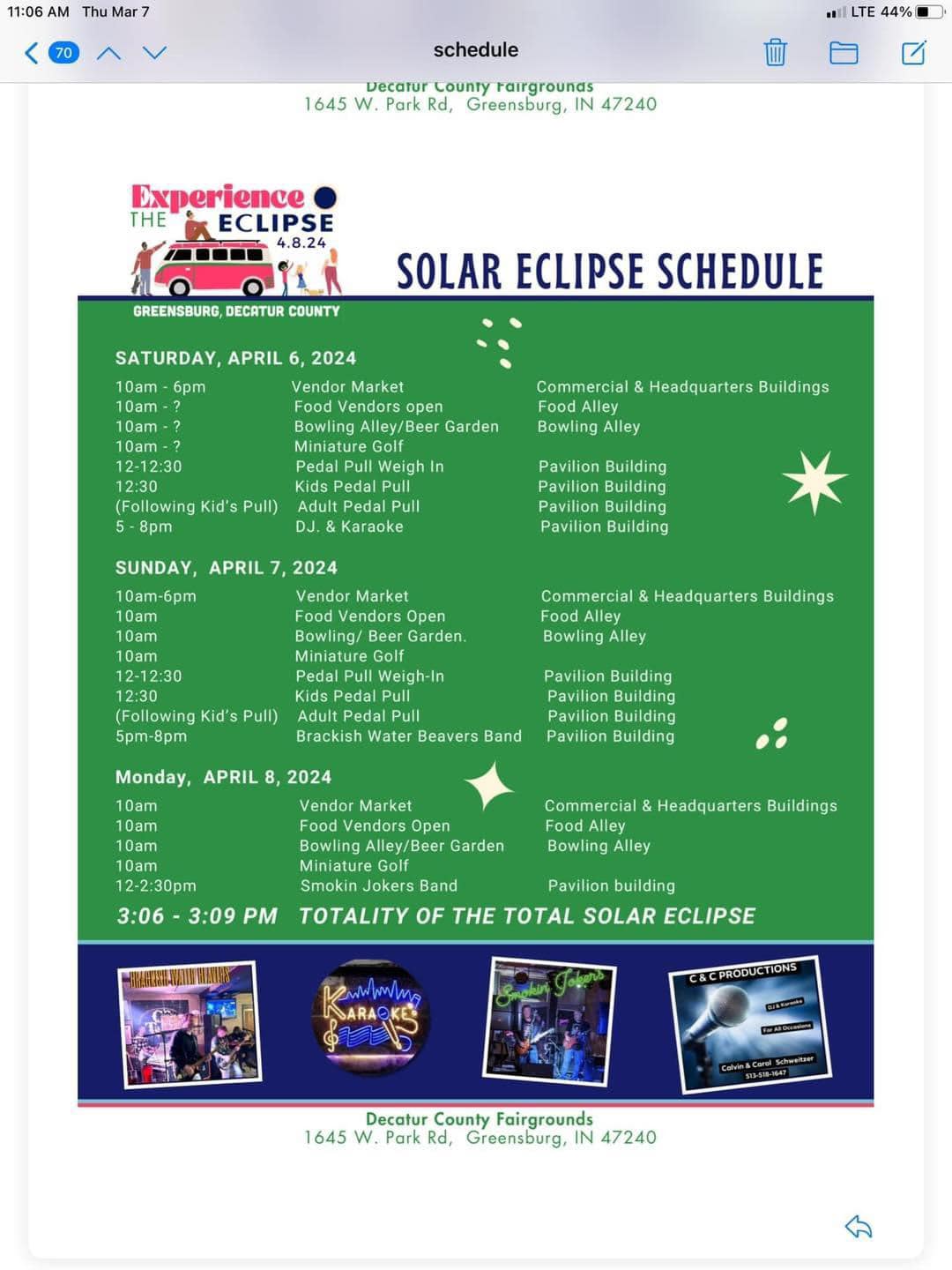 Decatur County Fairgrounds events – WTRE Radio